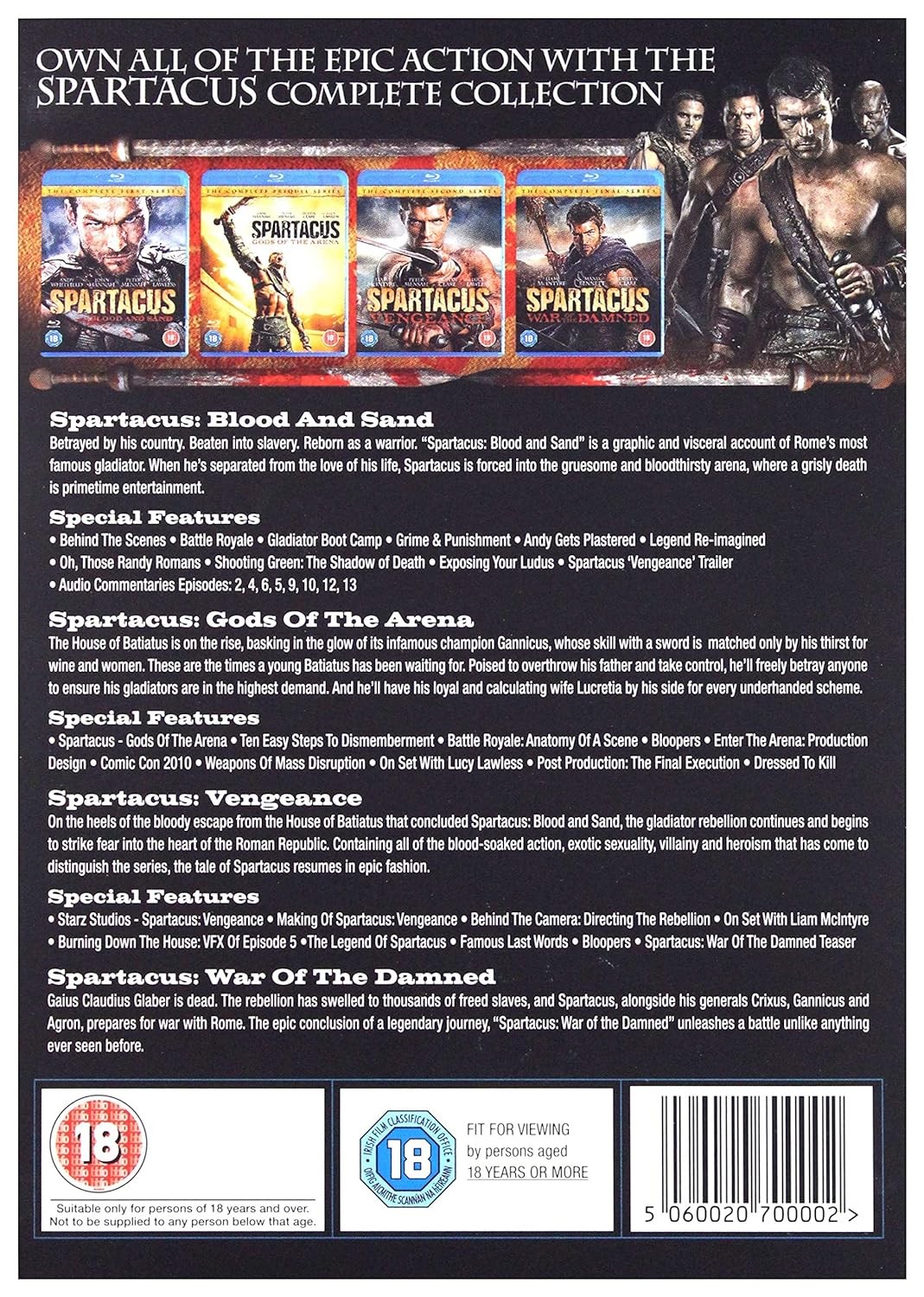 Spartacus: The Complete Collection (Slim Edition) (PAL, Surround Sound ...