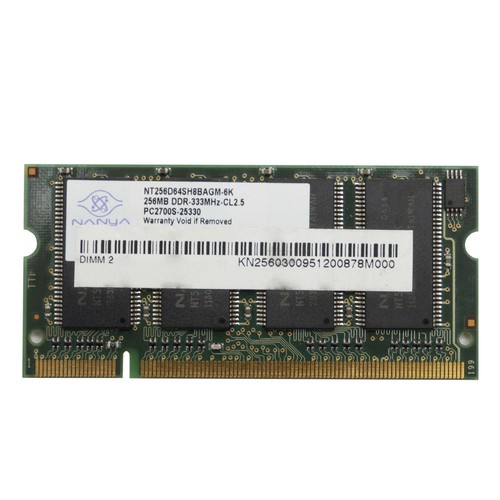 Nanya NT256D64SH8BAGM-6K DDR1 256MB 333MHZ DDR Sodimm Table Module RAM ...