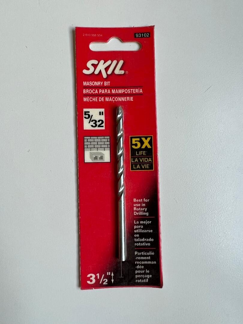SKIL Masonry Drill Bit, 5/32" x 3 1/2" 93102 New | eBay