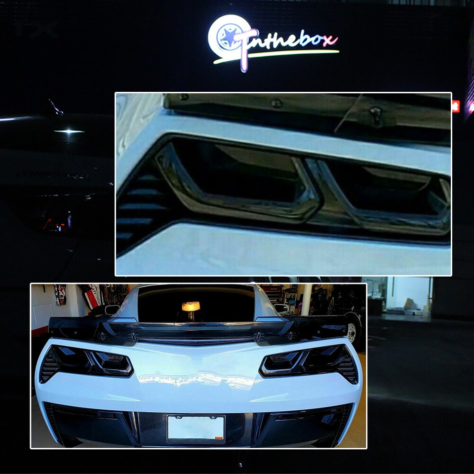 For 2014-2019 C7 Corvette Rear Tail Light Blackout Kit 4PC Molded ...