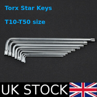 Torx Star Key Loose / Set T10 T15 T20 T25 T27 T30 T40 T45 T50 Allan ...