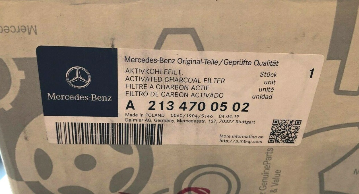 2019 MERCEDES CLS450 ACTIVATED CHARCOAL FILTER VAPOR CANISTER ...