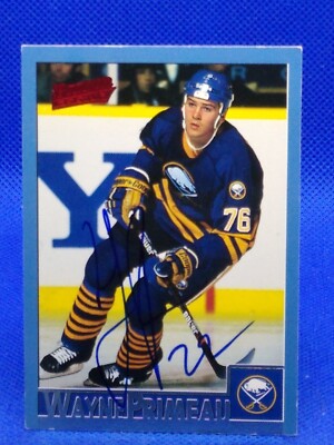 Wayne Primeau 1995-96 Bowman Rookie #157 PERSONAL AUTOGRAPH Buffalo ...