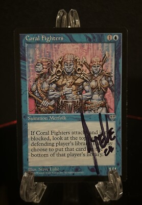 Coral Fighters Artist Proof Signed Steve Luke MTG Mirage Magic AP | eBay