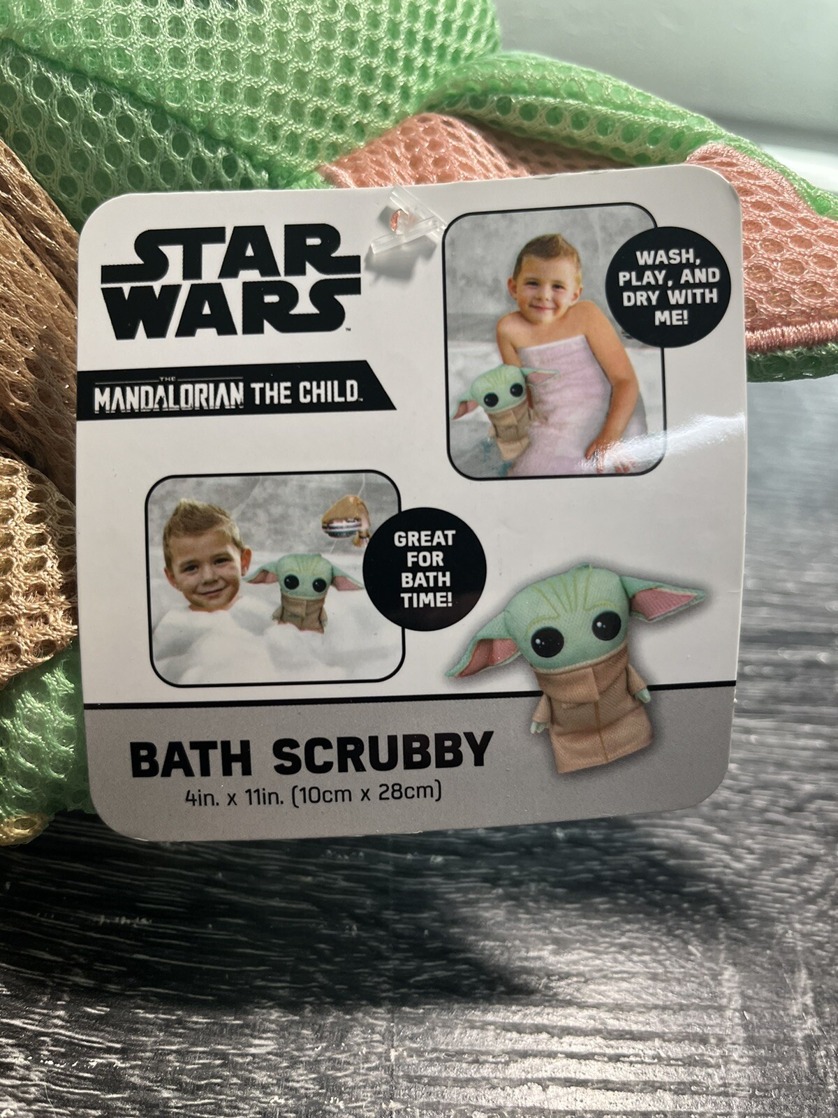 Star Wars The Mandalorian The Child Baby Yoda 11" Handheld Bath Scrubby ...