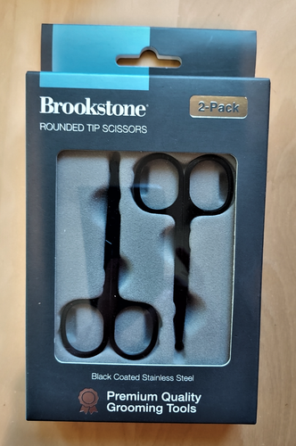 Brookstone Pointed Tip Scissors Premium Grooming Tool 2-Pack for sale ...