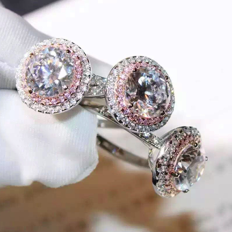 Luxury 3ct AAA Cz Band 925 Silver Women's Engagement Wedding Party Ring ...