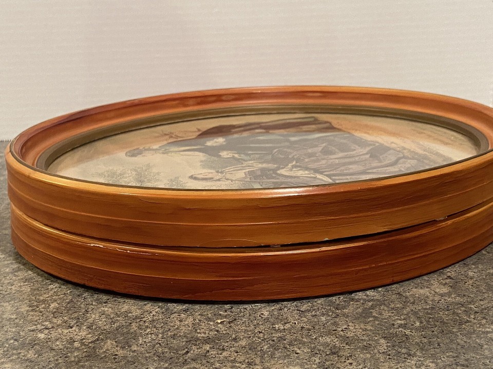 Vintage Two Miroir Des Modes 427 Set Oval Frames French Leroy Print ...