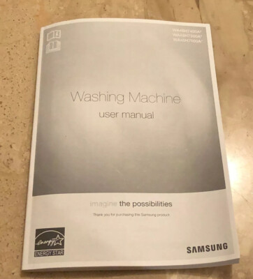 Samsung Washing Machine User Manual WA40J4000A | eBay