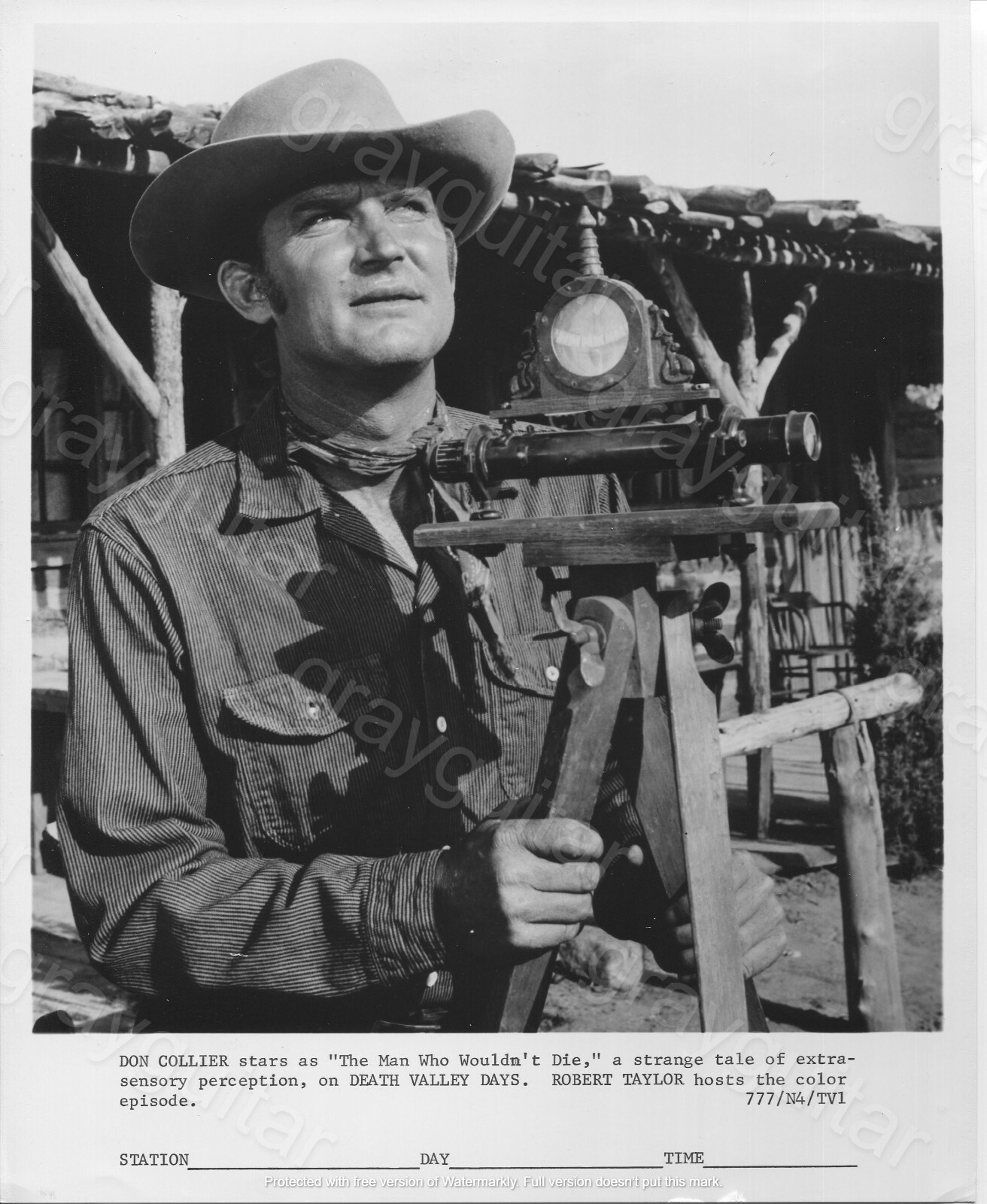 1967 Press Photo Actor DON COLLIER in DEATH VALLEY DAYS The Man Who ...