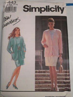 Blouse Skirt Blazer Jacket Simplicity Sewing Pattern 7443 Size 10-18 UC ...