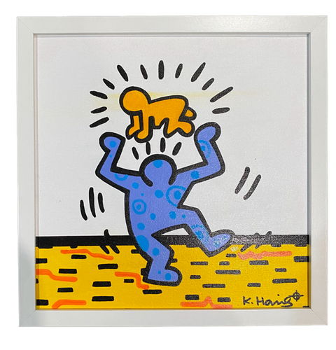 Keith Haring Graffiti Art Pop Art Radiant Baby Painting | eBay