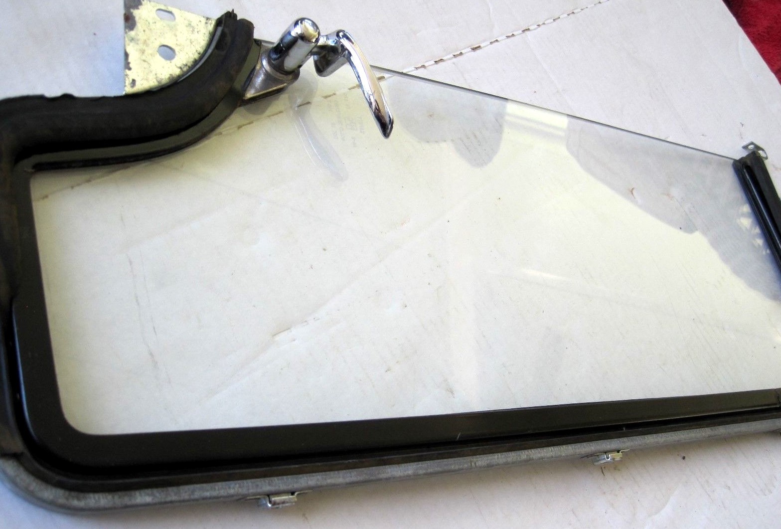 NOS GM commercial truck left driver side vent window frame glass 1950's ...