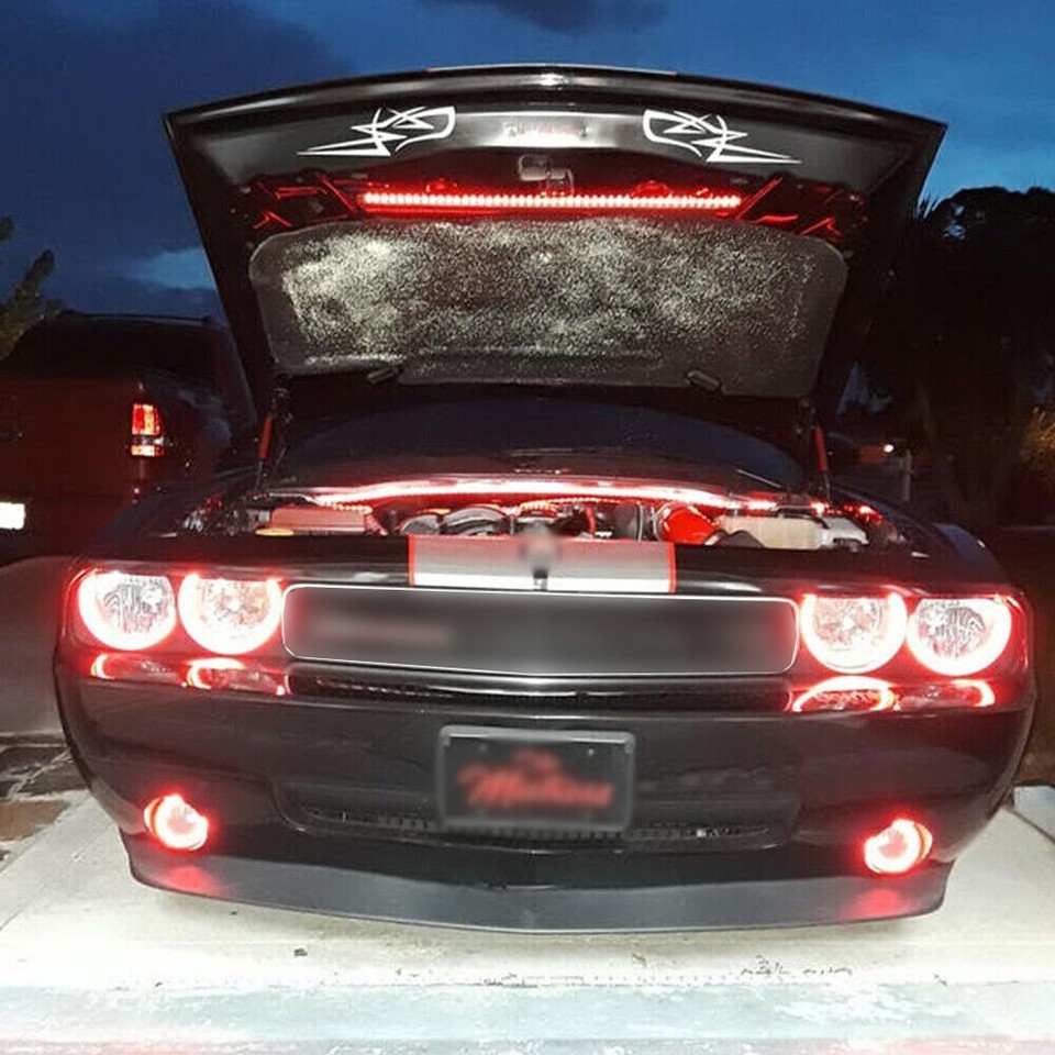 cotton RGB halo ring for Dodge Challenger 08-14 Headlight DRL LED angel ...