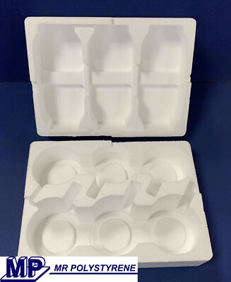 POLYSTYRENE FOAM 6 MUG BOXES MAILER POSTAL PACKAGING MAILING PACKS ...