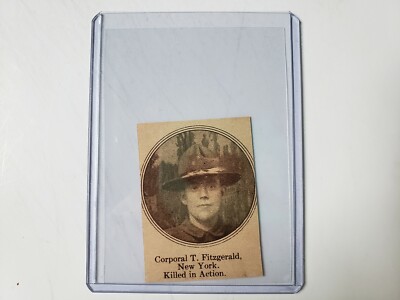 Corporal Thomas Fitzgerald New York 1919 World War 1 WW1 Hero | eBay