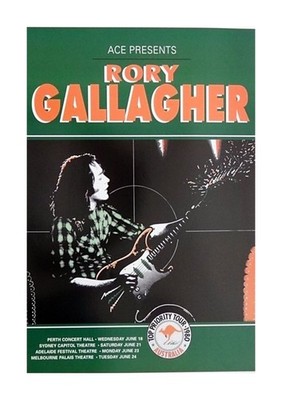 Rory Gallagher Concert Poster 2 A4 mounted poster with choice of frame ...