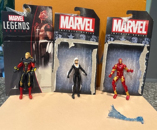 Marvel Legends Series Lot Of 3 Toys QUASAR Black Cat Heroic Age Iron ...