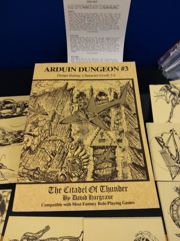 Arduin Dungeon #3 - THE CITADEL OF THUNDER -David Hargrave -W 15 Cards ...