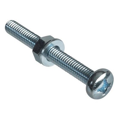 Forgefix Vis Machine Pozi Compatible Tête Pan ZP M6 x 50Mm Forge Pack 4 ...