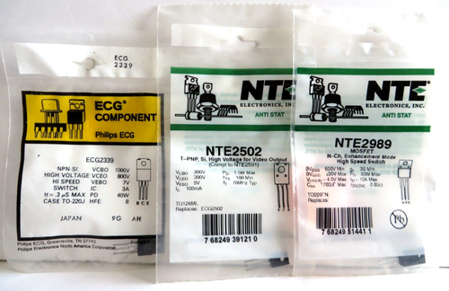 NTE2502 / ECG2339 / NTE2989, Transistors (1 each) New in bag, Free Shipping | eBay