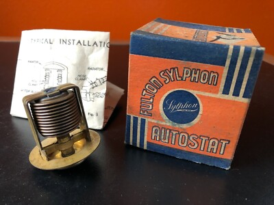 Vintage Thermostat NOS FULTON SYLPHON AUTOSTAT #12 155 V-8 1937-40 car ...