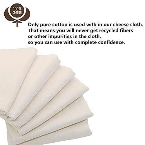 Organic Cheesecloth, Cheese Clothes for Straining Grade 90 Grade 90 ...