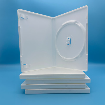 Lot Of 5 Empty WHITE DVD/CD/BLURAY/GAME DISK Cases - some markings ...
