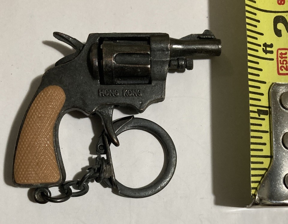MINI REVOLVER GUN SIX SHOOTER SNUB NOSE BACKPACK FOB KEY CHAIN | eBay