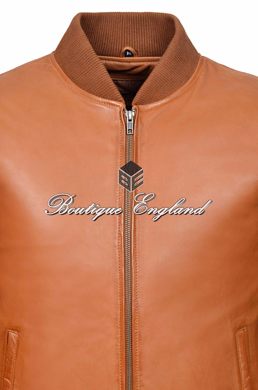 '70'S RETRO BOMBER' Men's Tan Cool Classic Soft Italian Nappa Leather ...