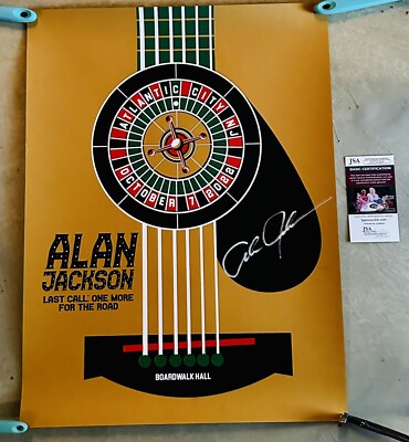 Alan Jackson Signed Boardwalk Hall Atlantic City NJ 2019 Autographed ...