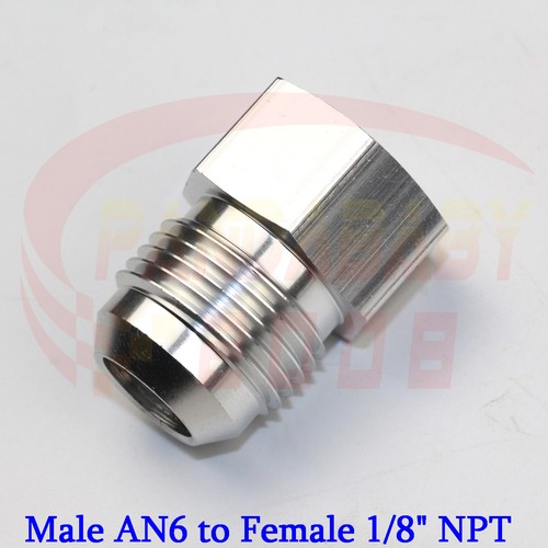 MALE AN6 -6 6AN 6-AN TO FEMALE 1/8" NPT OIL HOSE ADAPTER TANK FITTING ...