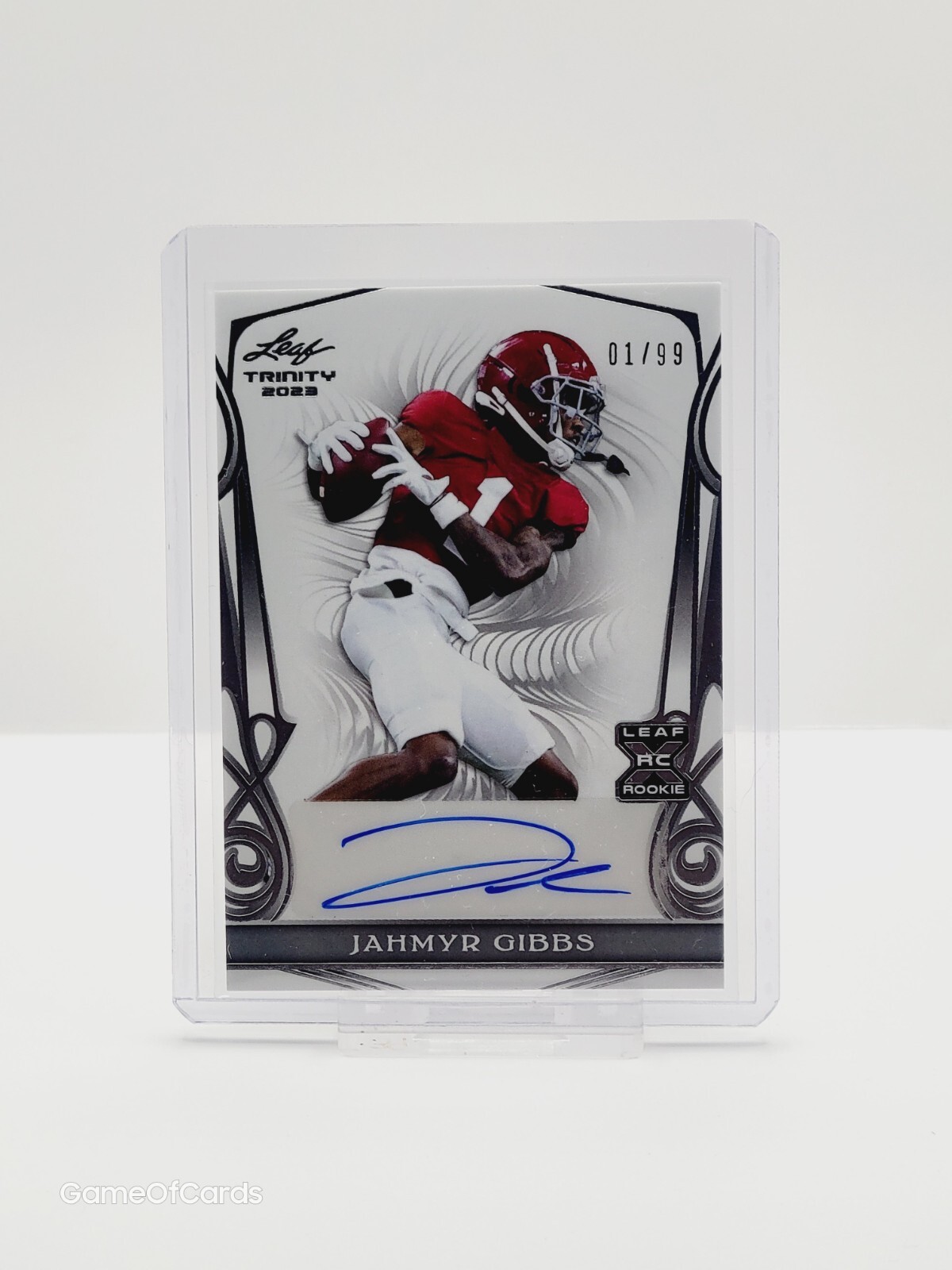 2023 Leaf Trinity JAHMYR GIBBS RC Rookie Auto Autograph 01/99 🔥 | eBay