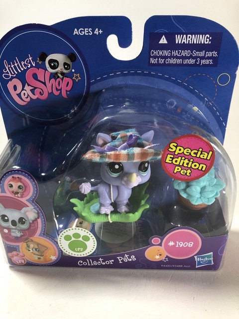 2010 Hasbro Littlest Pet Shop LPS Pink Purple Rhinoceros Rhino #1908 ...