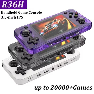 R36H 3.5 Inch IPS Screen Linux System Retro Pocket Handheld Video Game ...
