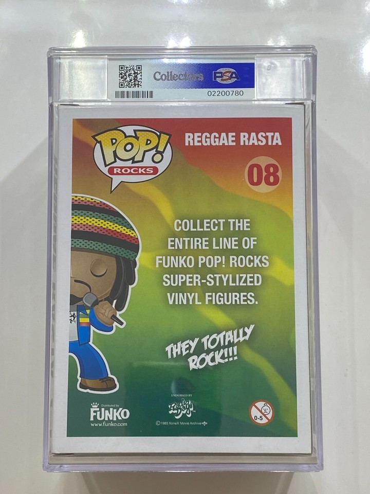 2010 Funko Pop! Rocks Vinyl Figure Reggae Rasta #08 RARE PSA Graded NM ...