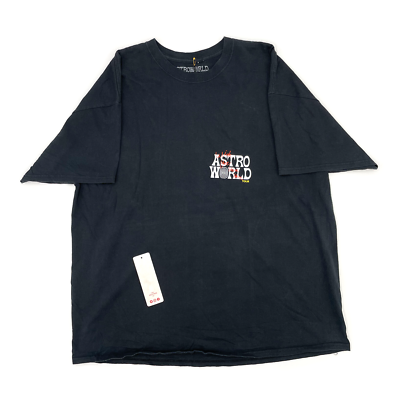 Travis Scott Astroworld Tour Logo Black Tee 93665-250 Men's Size XXL | eBay