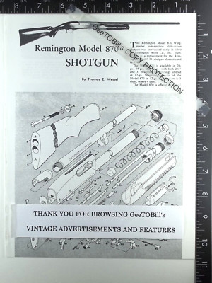 1950-1985 1960's 1970's 1957 Remington model 870 shotgun 80s ...