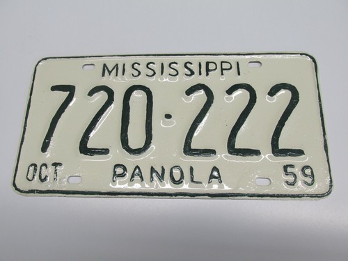1959 MISSISSIPPI LICENSE PLATE CAR TAG PANOLA COUNTY | eBay