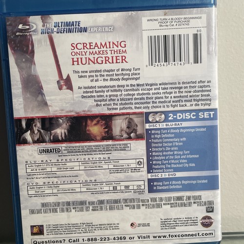Wrong Turn 4: Bloody Beginnings (Blu-ray) 24543747437| eBay