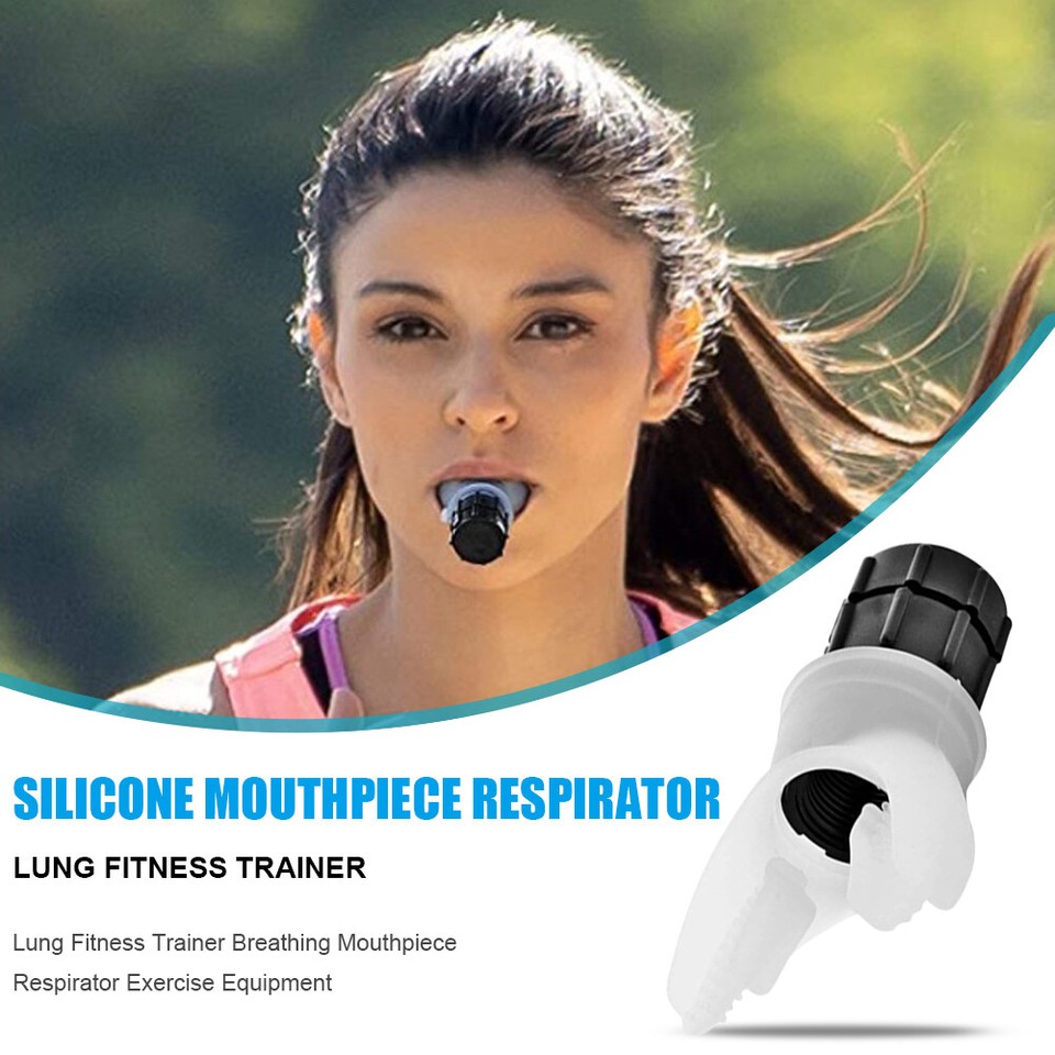 Breathing Trainer Exercise Lung Face Mouthpiece Respirator Fitness ...