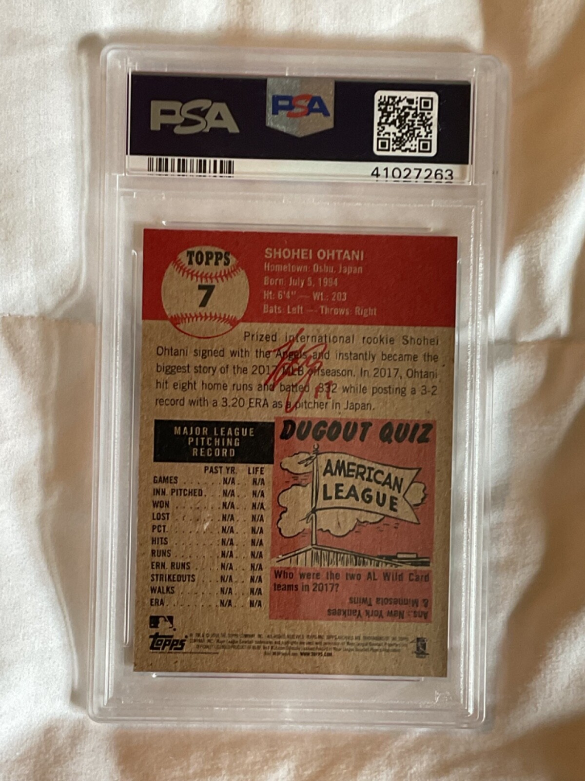 2018 Topps Living Set #7 SHOHEI OHTANI RC Rookie PSA 10 GEM MINT | eBay