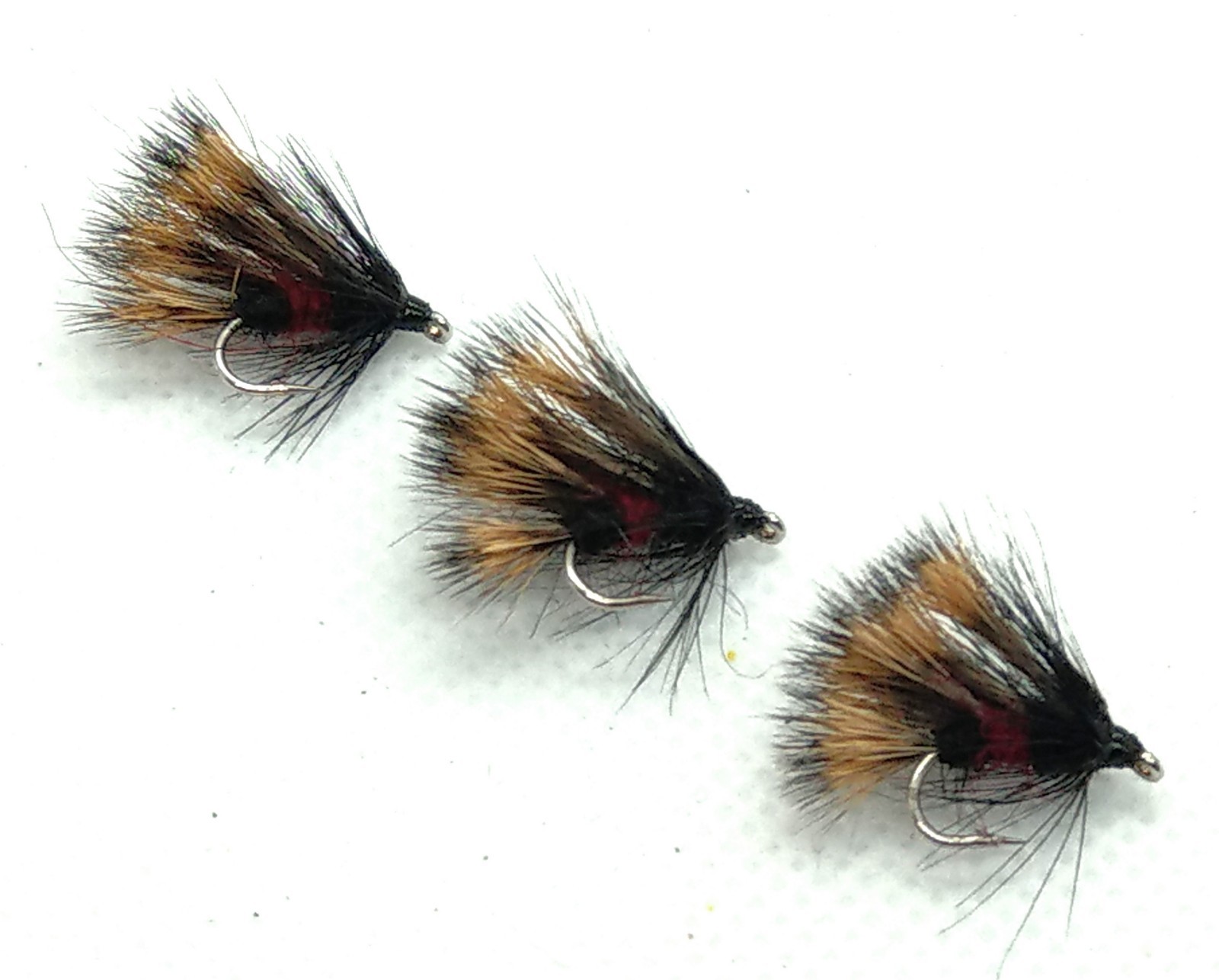 SEDGEHOG Bibio Flies 3 Pack Dry SEDGE Attractor Trout FLY Fishing Size ...