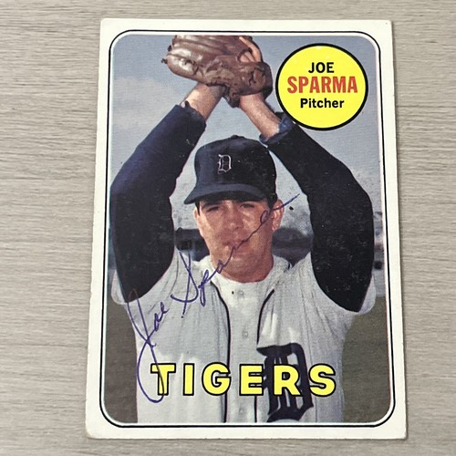 JOE SPARMA 1969 TOPPS SIGNED AUTOGRAPHED CARD #488 DETROIT TIGERS | eBay