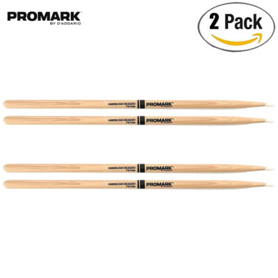 2-PACK ProMark TX7AN Classic Forward 7A Hickory Drumstick, Oval Nylon ...