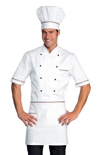 Camice Pasticcere Cuoco in Cotone BIANCA e TRICOLORE X Chef Cucina ...