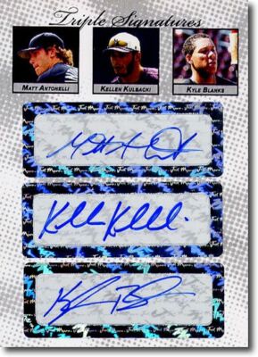 Matt Antonelli * Kellen Kulbacki * Kyle Blanks Autograph Rookie WHITE ...