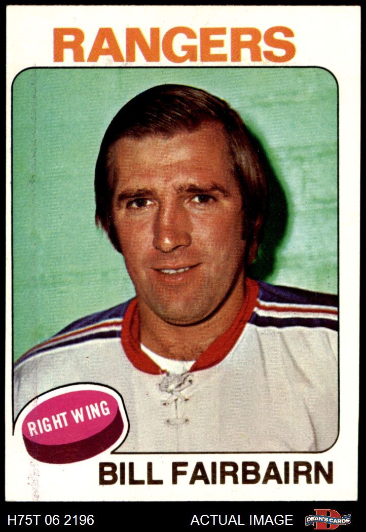 1975 Topps #109 Bill Fairbairn Rangers-Hockey 4 - VG/EX | eBay