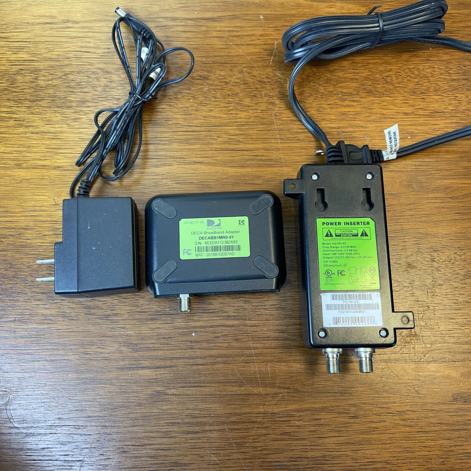 DIRECTV DECA Broadband Adapter DECABB1MR0-01 w/ Cord /SWM ODU ONLY ...