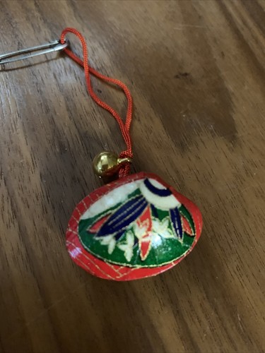 collectible hand painted seashell rattle with bell from japan new | eBay